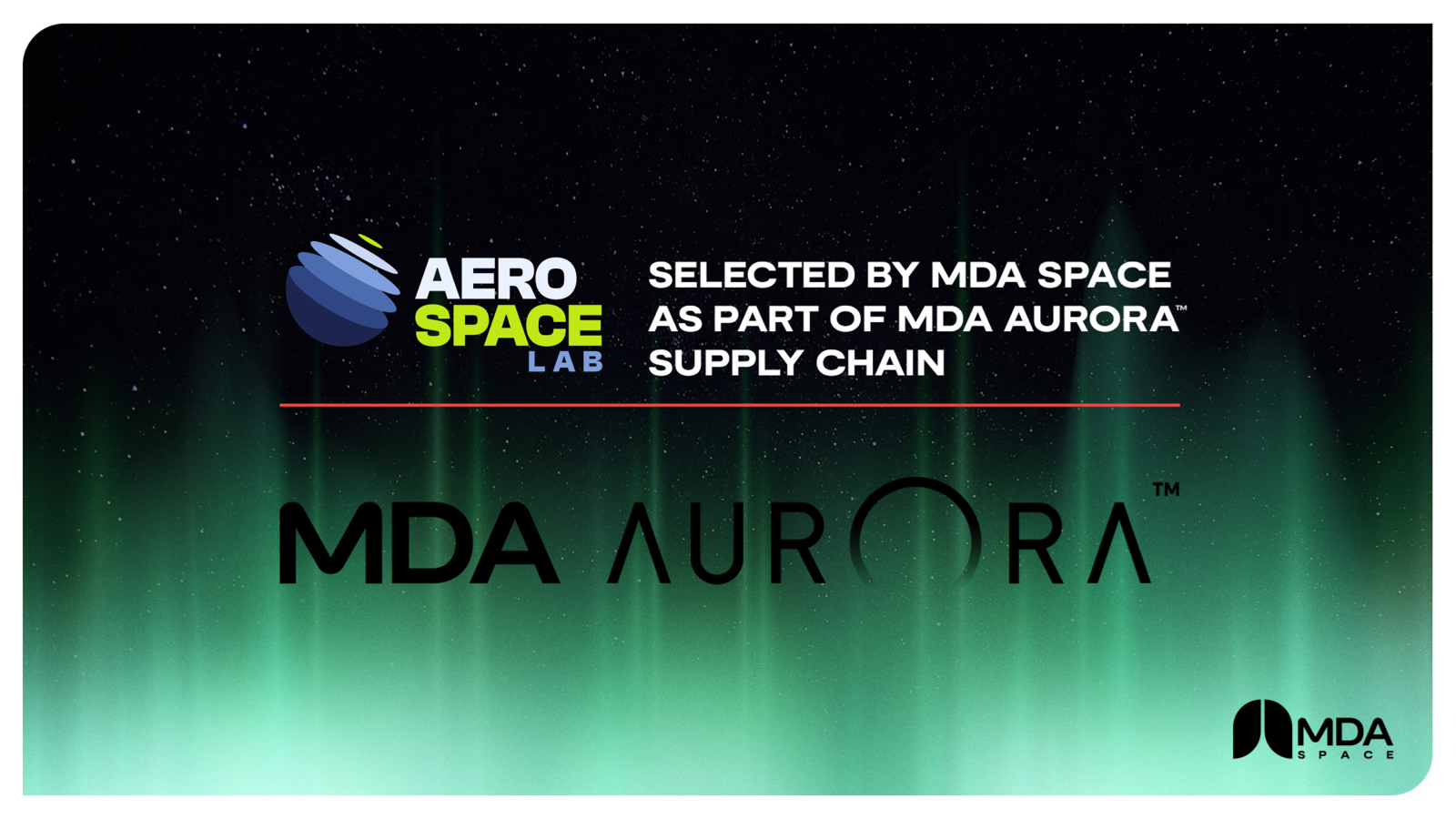 Aerospacelab selected by MDA SPACE as part of MDA AURORA™ supply chain ...
